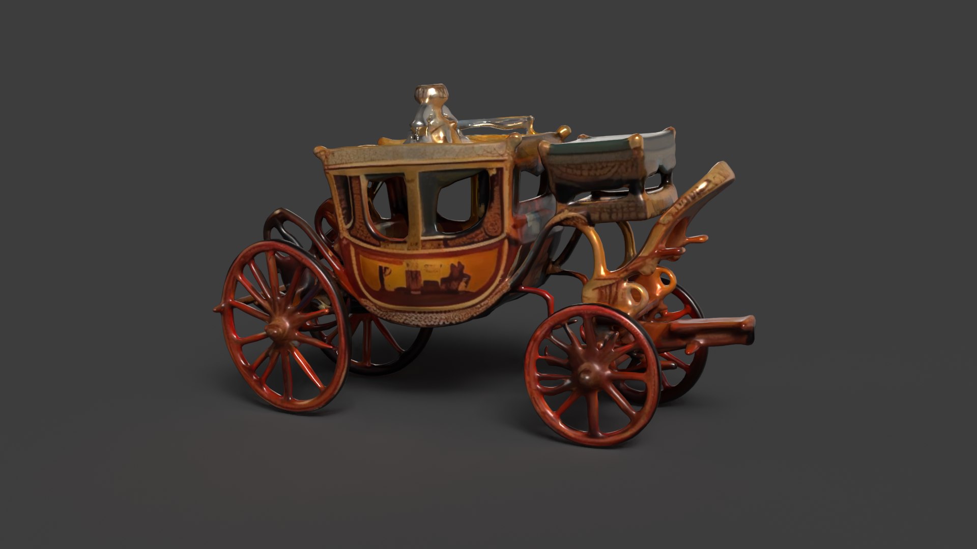 Chinese Ancient Carriage Figure Model - TurboSquid 2316564