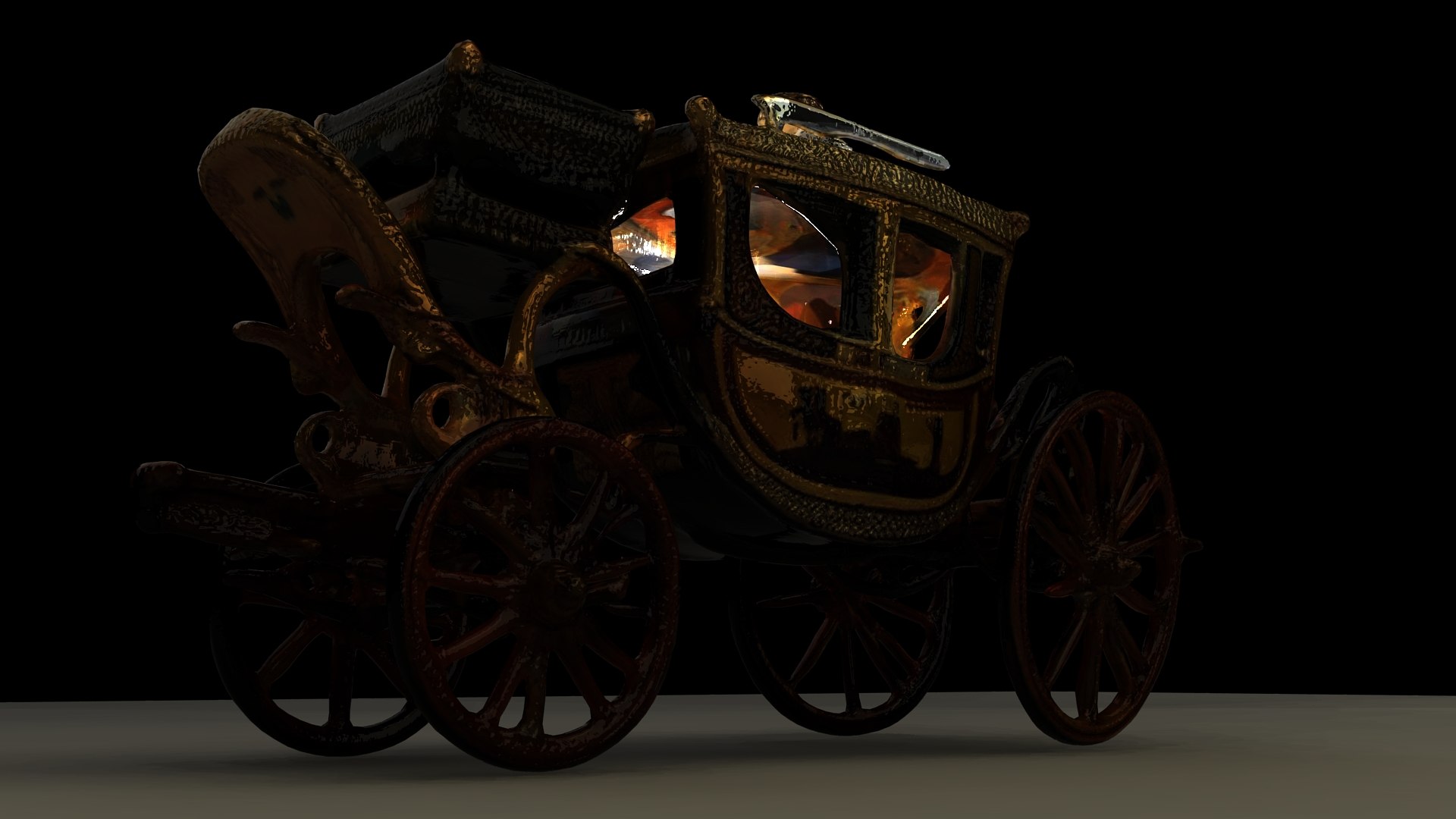 Chinese Ancient Carriage Figure Model - TurboSquid 2316564