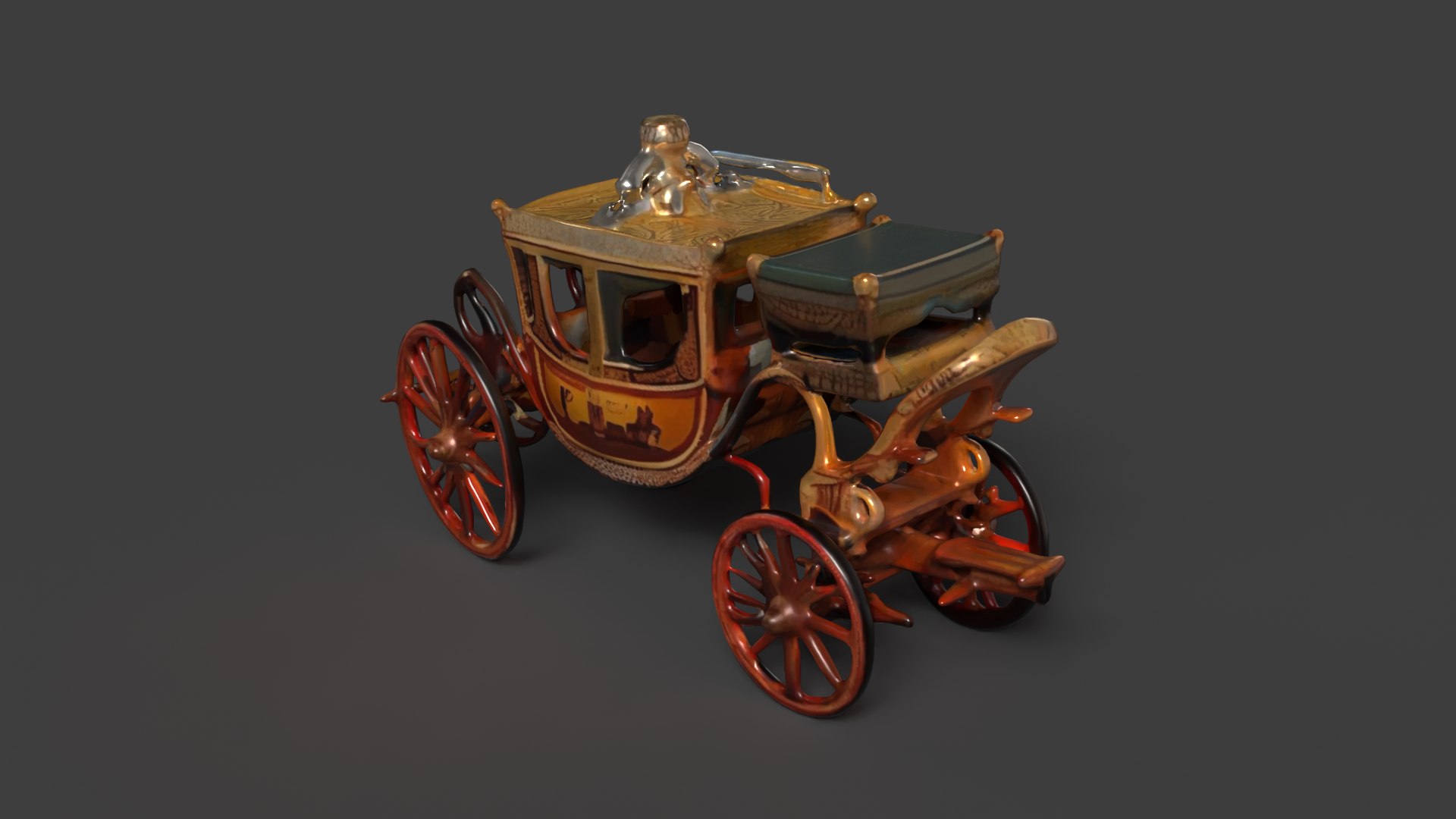 Chinese Ancient Carriage Figure Model - TurboSquid 2316564