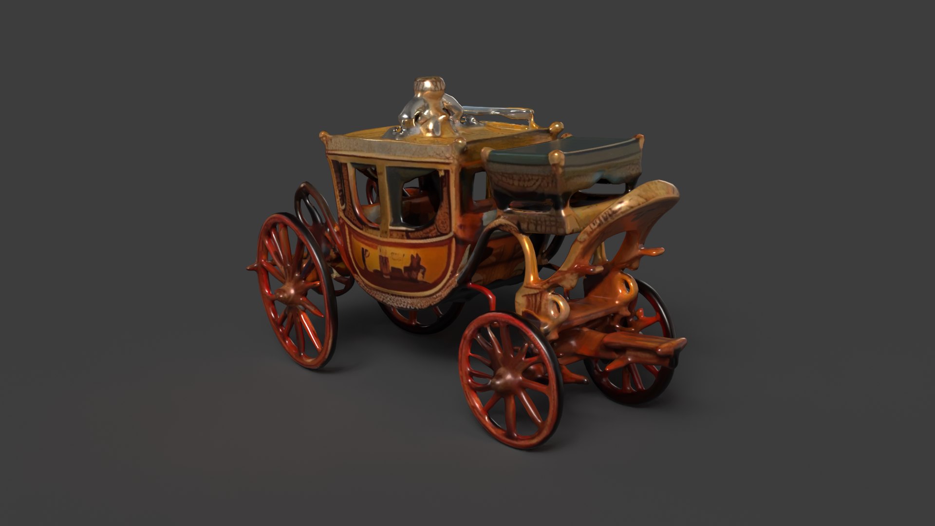Chinese Ancient Carriage Figure Model - TurboSquid 2316564