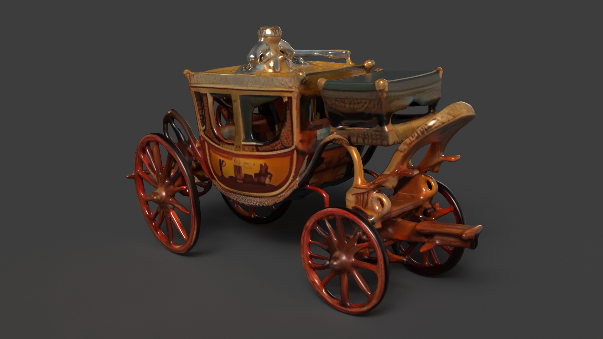 Chinese Ancient Carriage Figure Model - TurboSquid 2316564