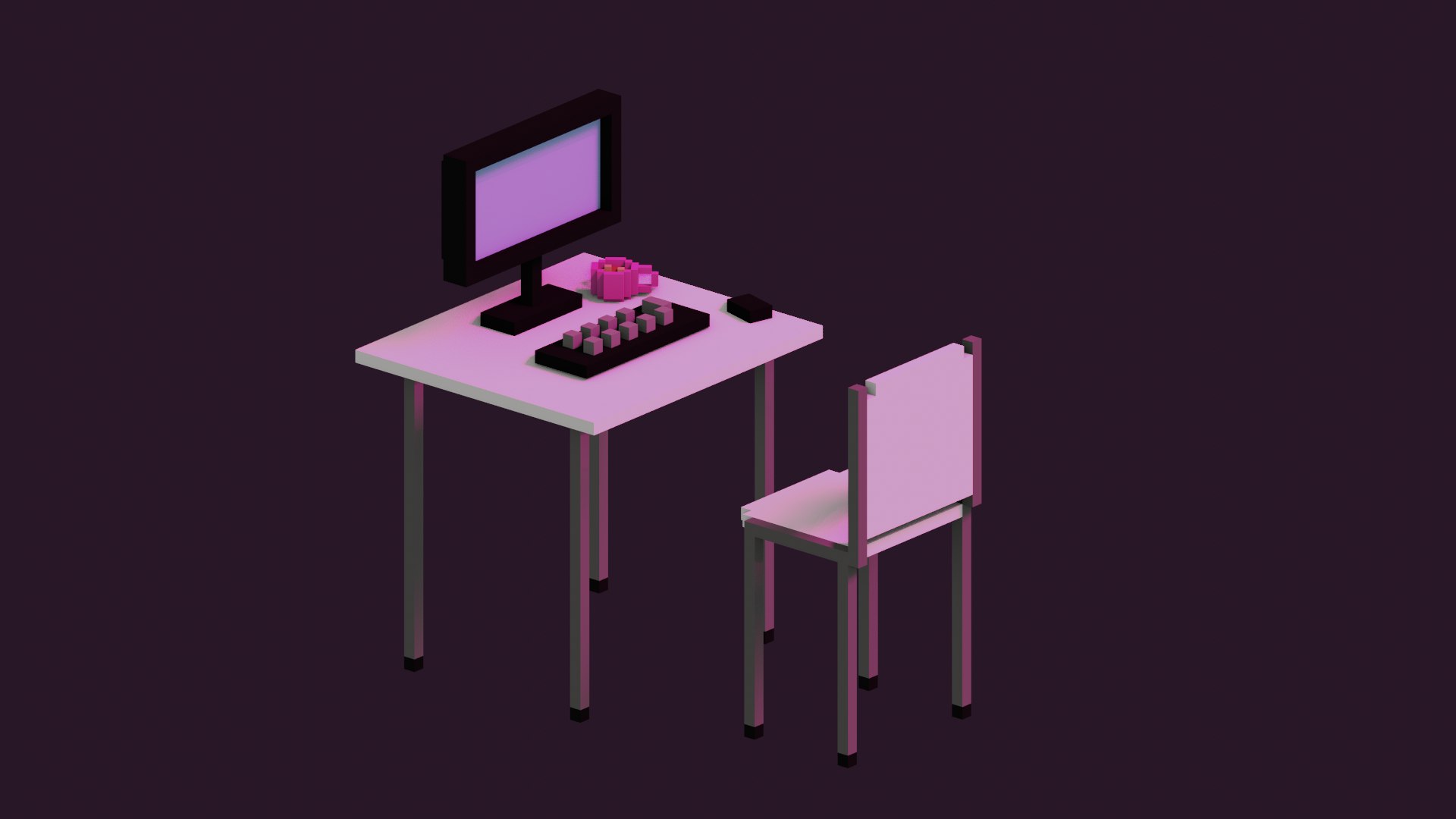 Vaporwave Room Retro 90s Style 3D - TurboSquid 1882845