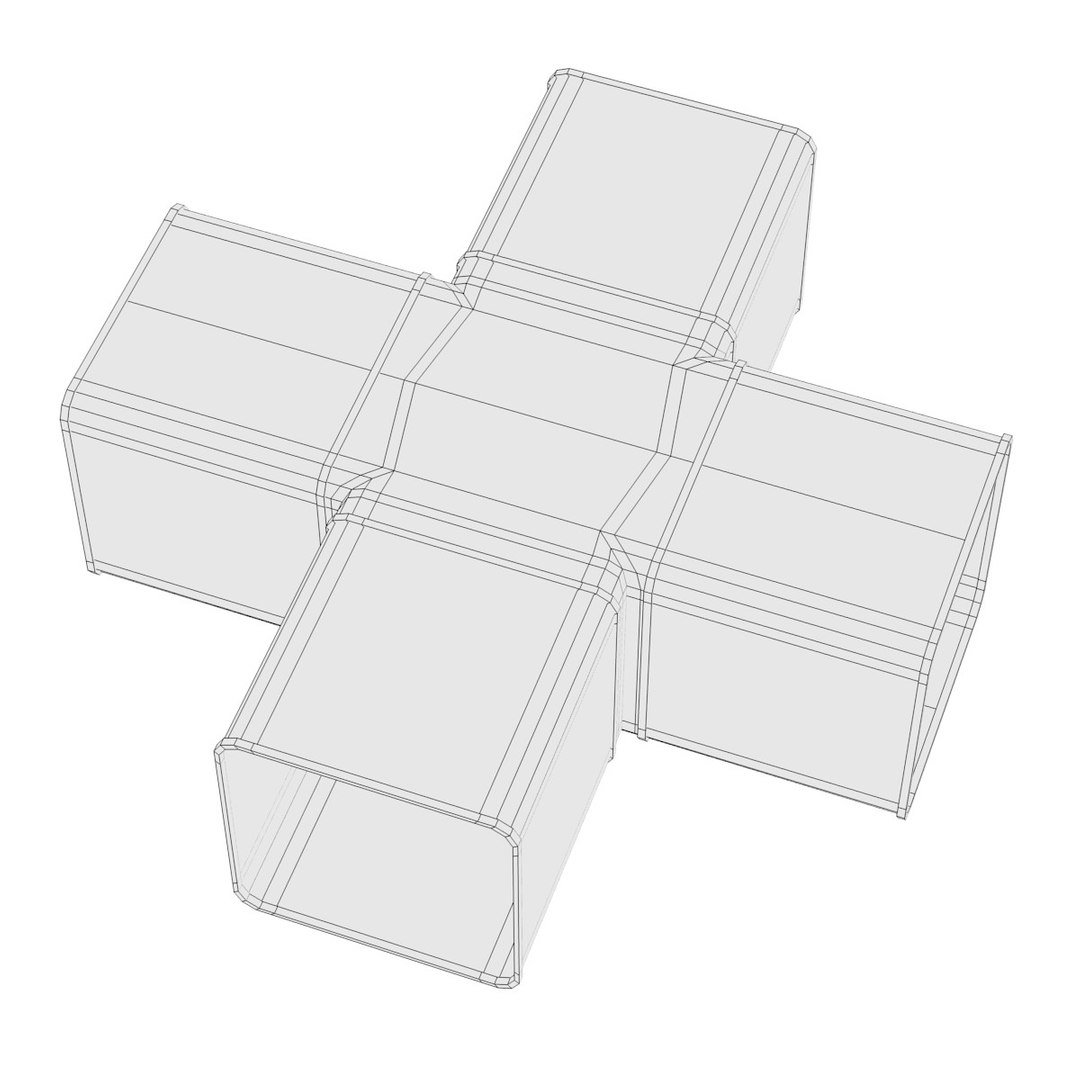 Square Pipes 3d Model