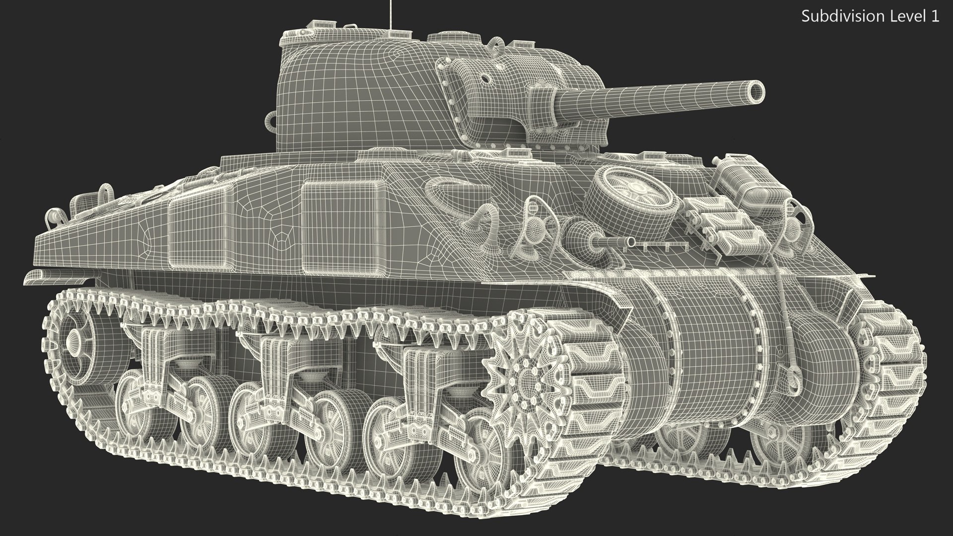 3D M4 Sherman Tank Model - TurboSquid 2264775