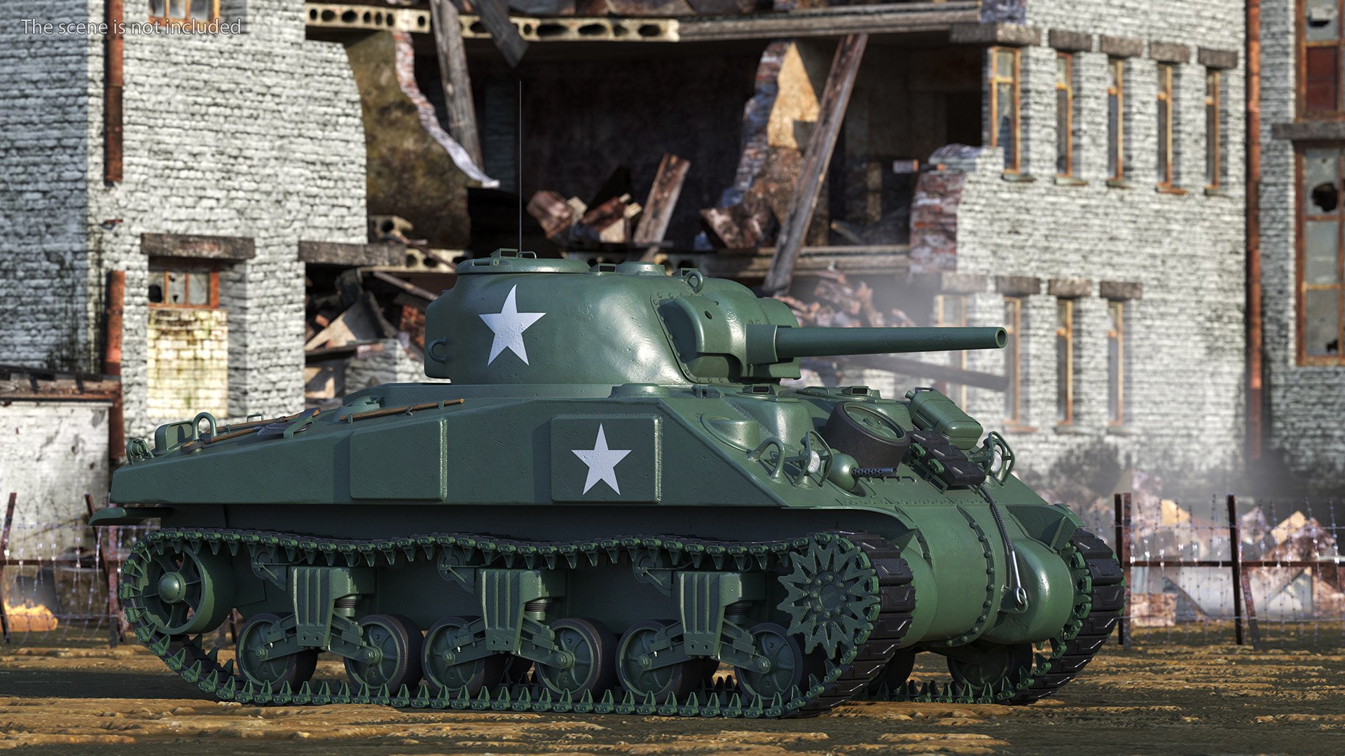 3D M4 Sherman Tank Model - TurboSquid 2264775