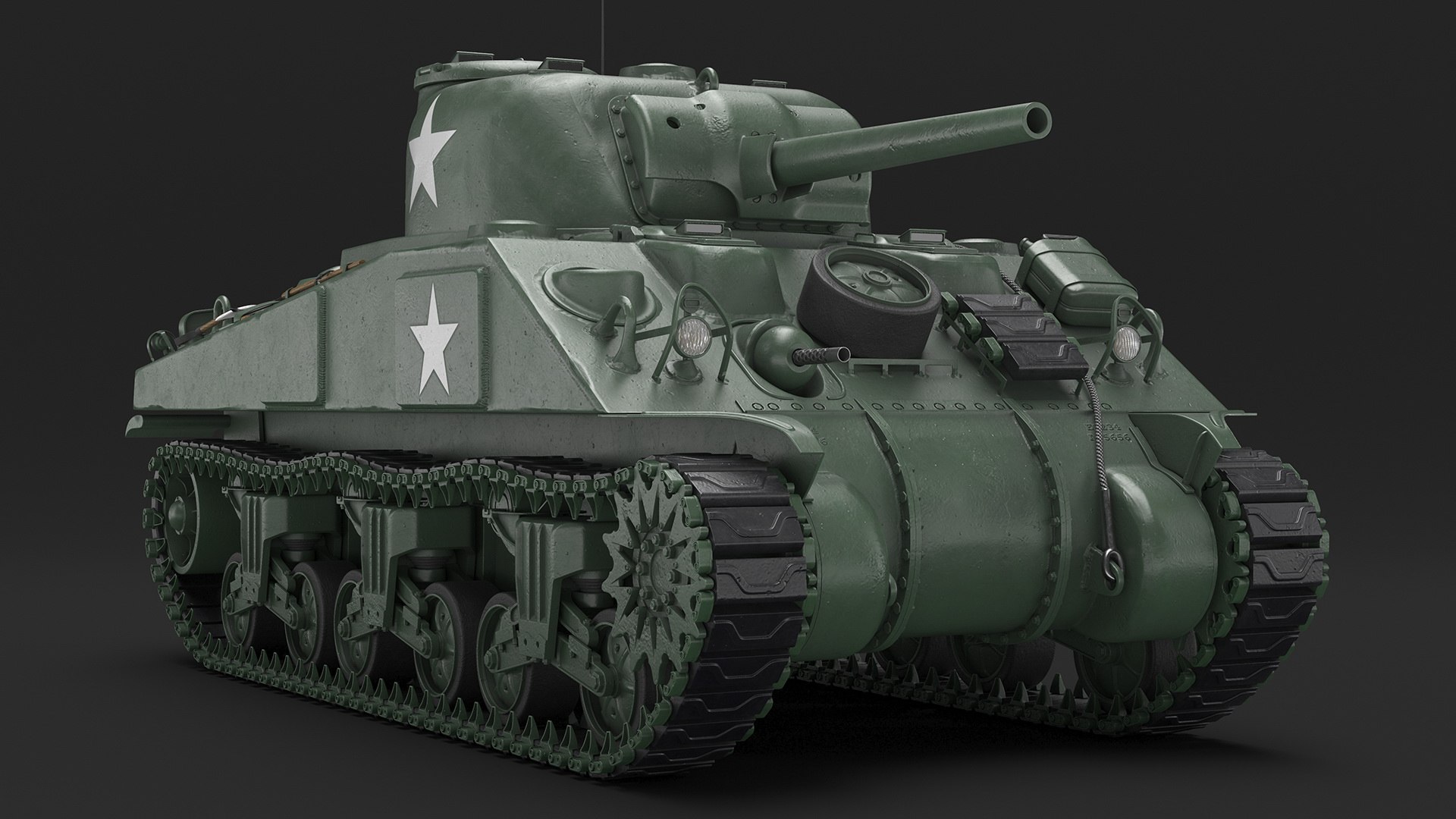 3D M4 Sherman Tank Model - TurboSquid 2264775