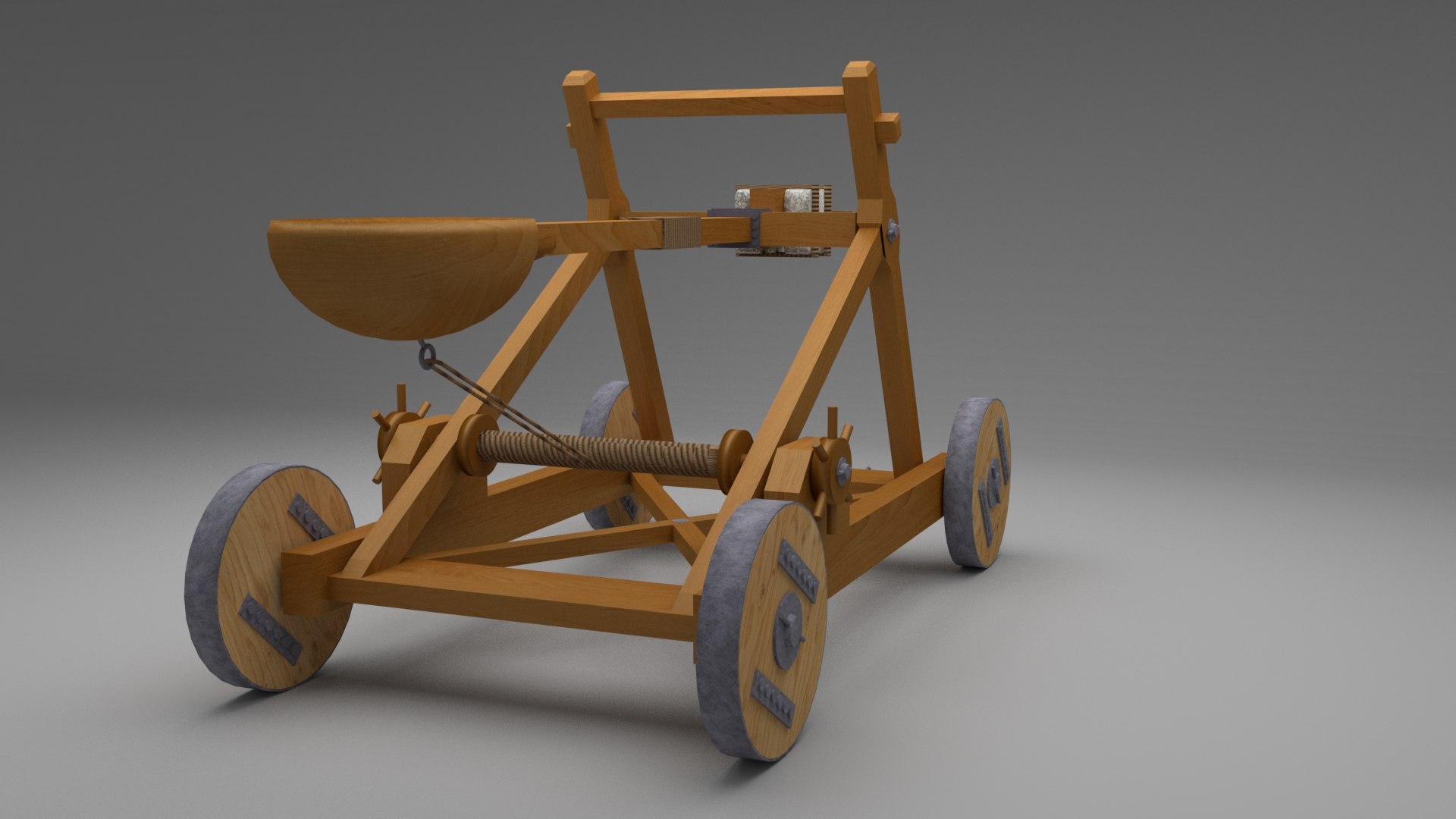 3D catapult medieval war model - TurboSquid 1386832