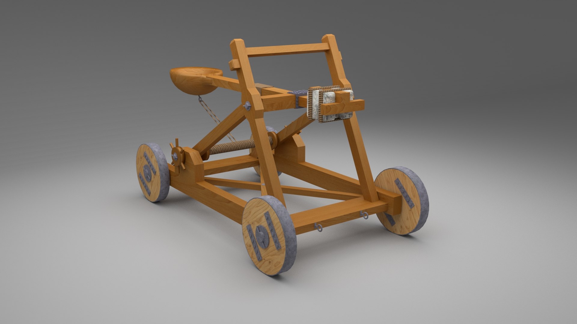3D catapult medieval war model - TurboSquid 1386832