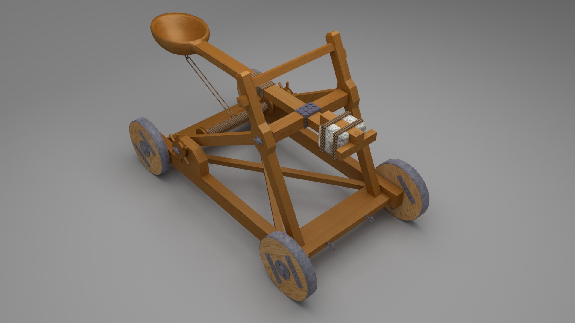 3D catapult medieval war model - TurboSquid 1386832