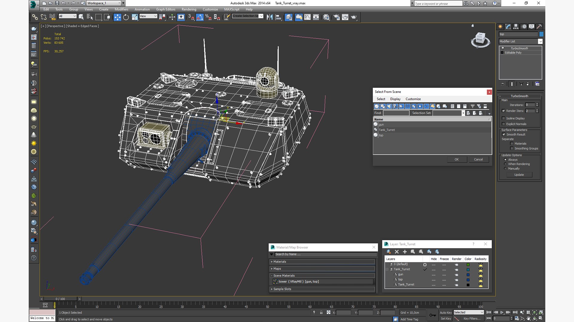 Tank Turret 3D - TurboSquid 1789504