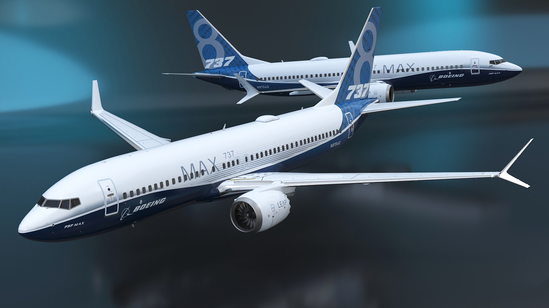 3D Aircraft Boeing 737 MAX 8 In Flying Model - TurboSquid 2328274