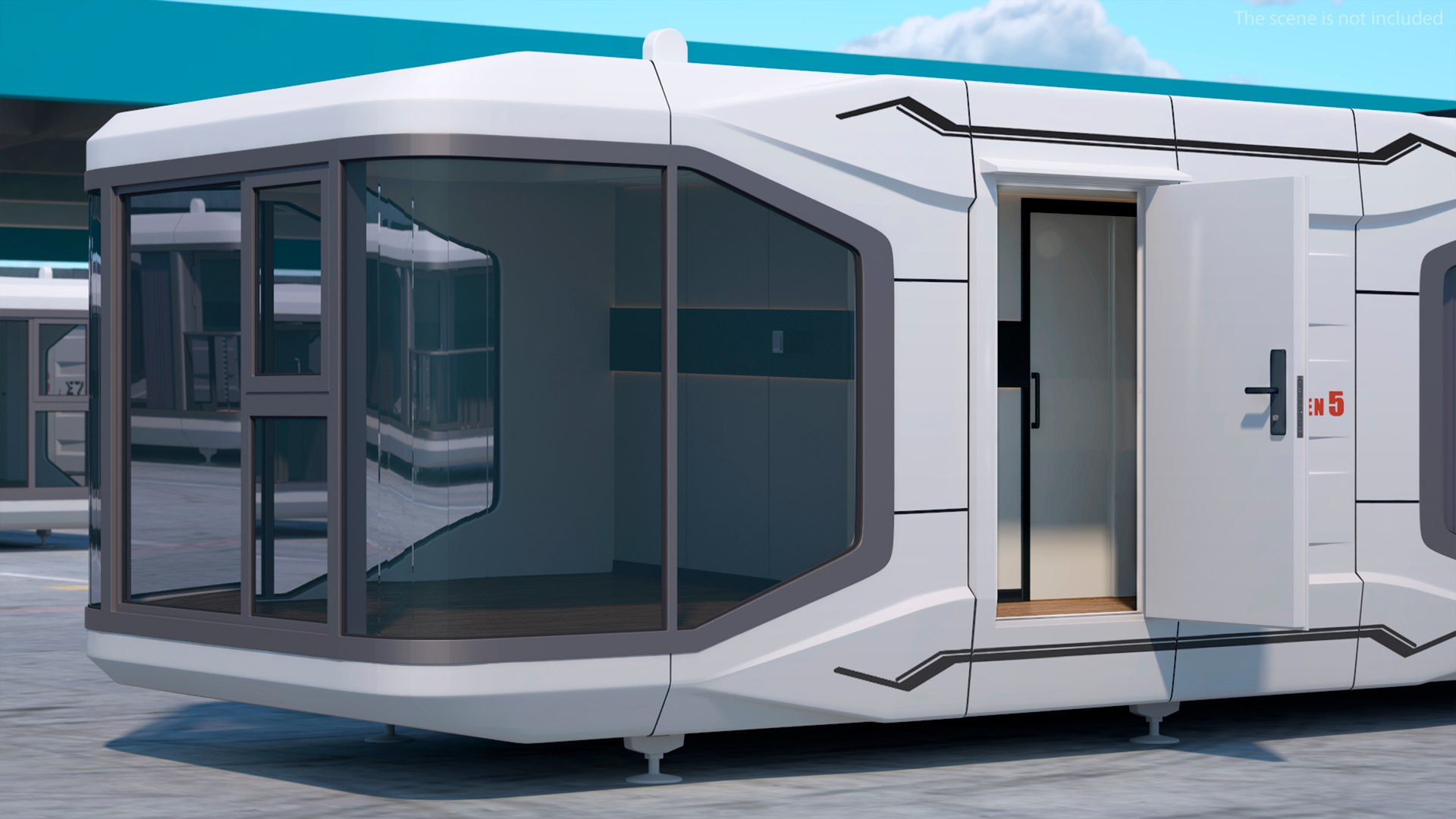 Capsule House E7 Lights On 3D Model - TurboSquid 2276924