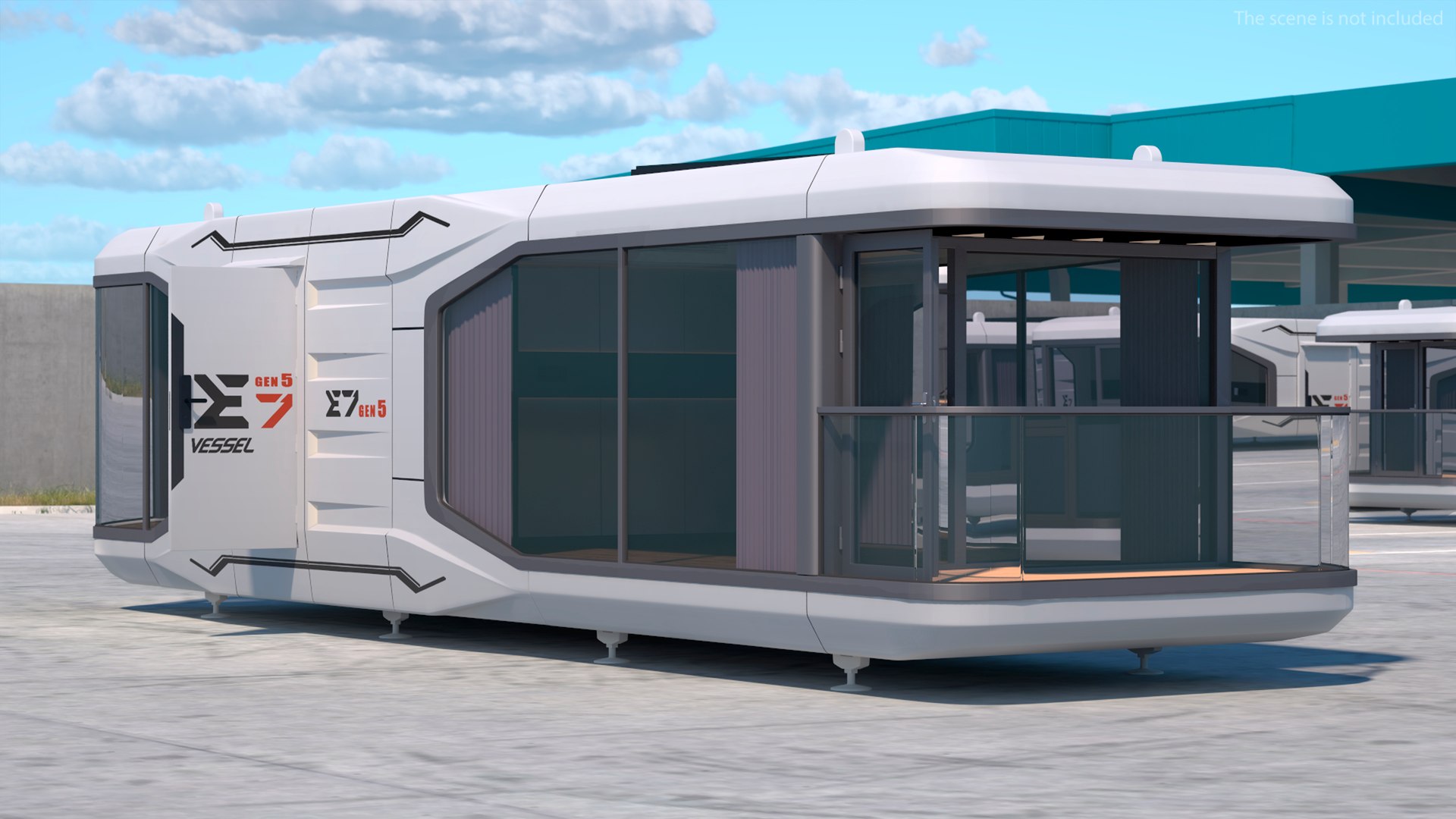 Capsule House E7 Lights On 3D Model - TurboSquid 2276924