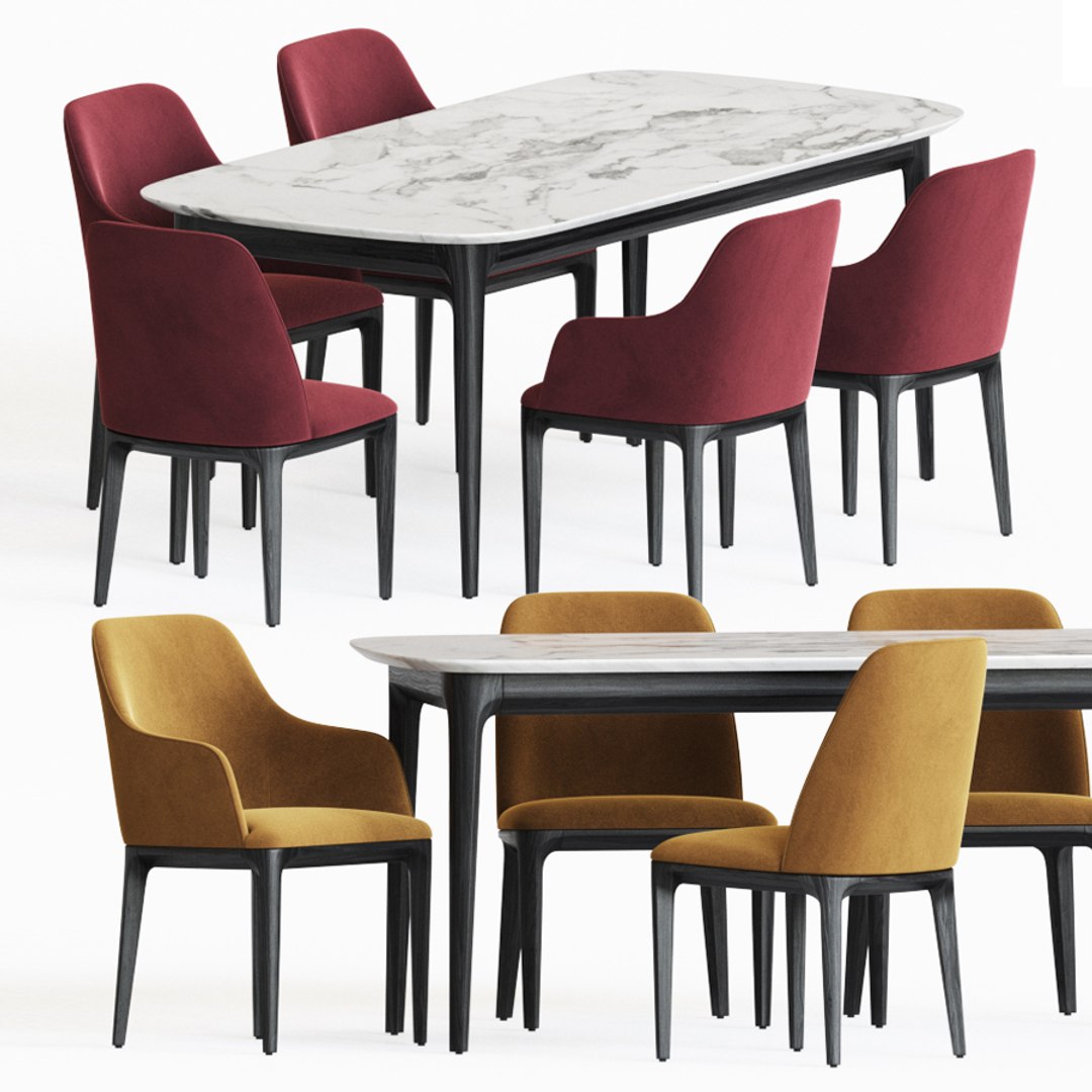 3D dining set 78 chair table - TurboSquid 1624897