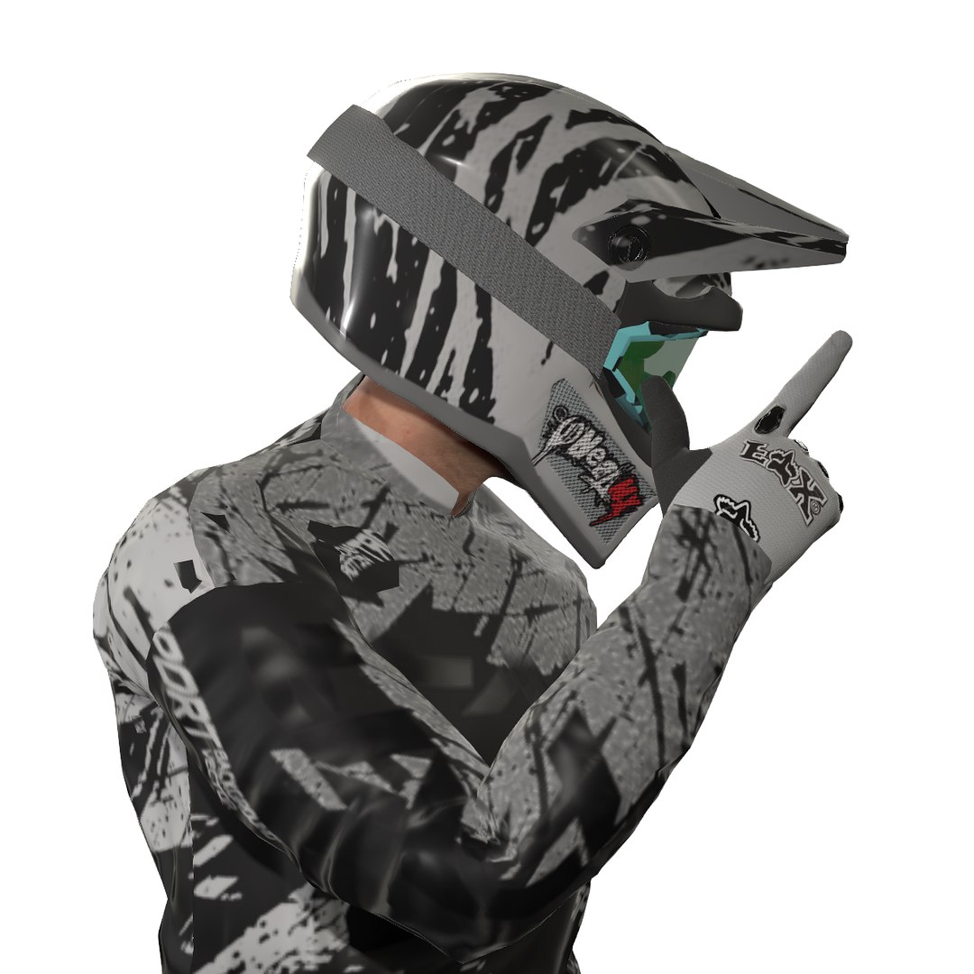 Motocross Character 3D Model - TurboSquid 2046988
