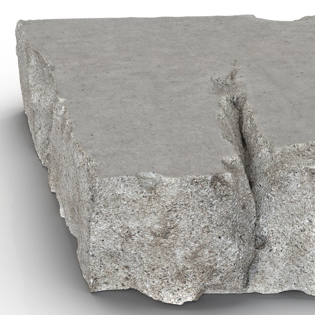 Concrete Chunk 3d Model