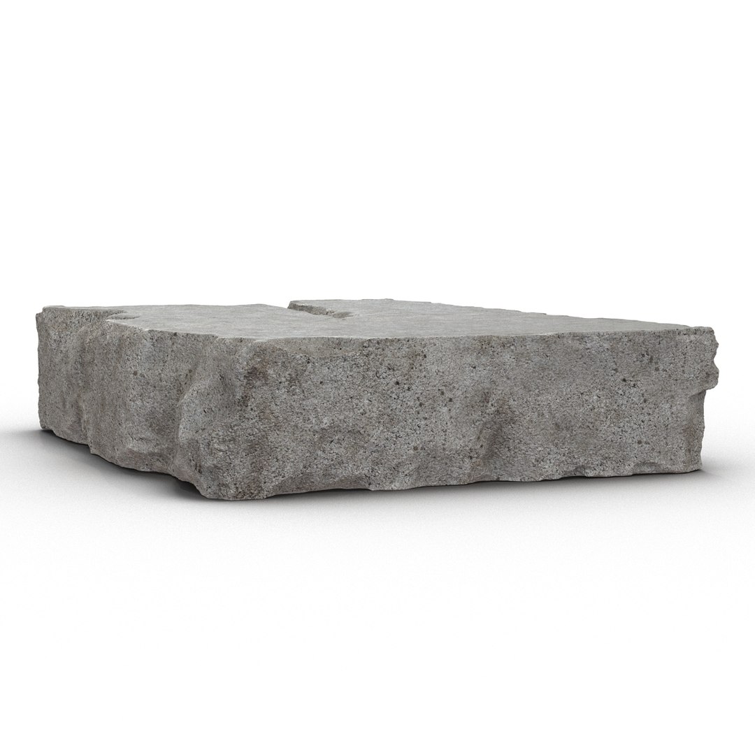 Concrete Chunk 3d Model