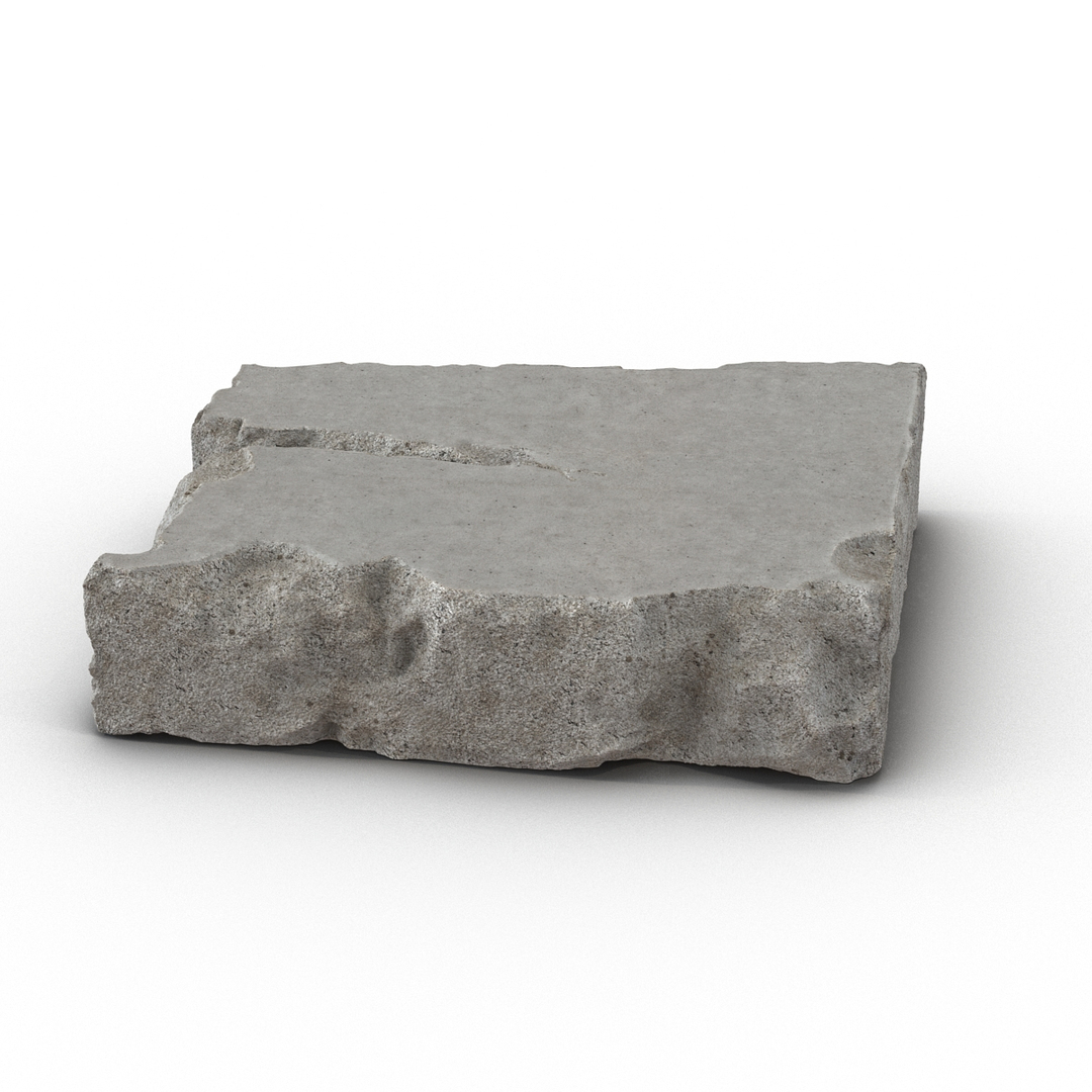Concrete Chunk 3d Model