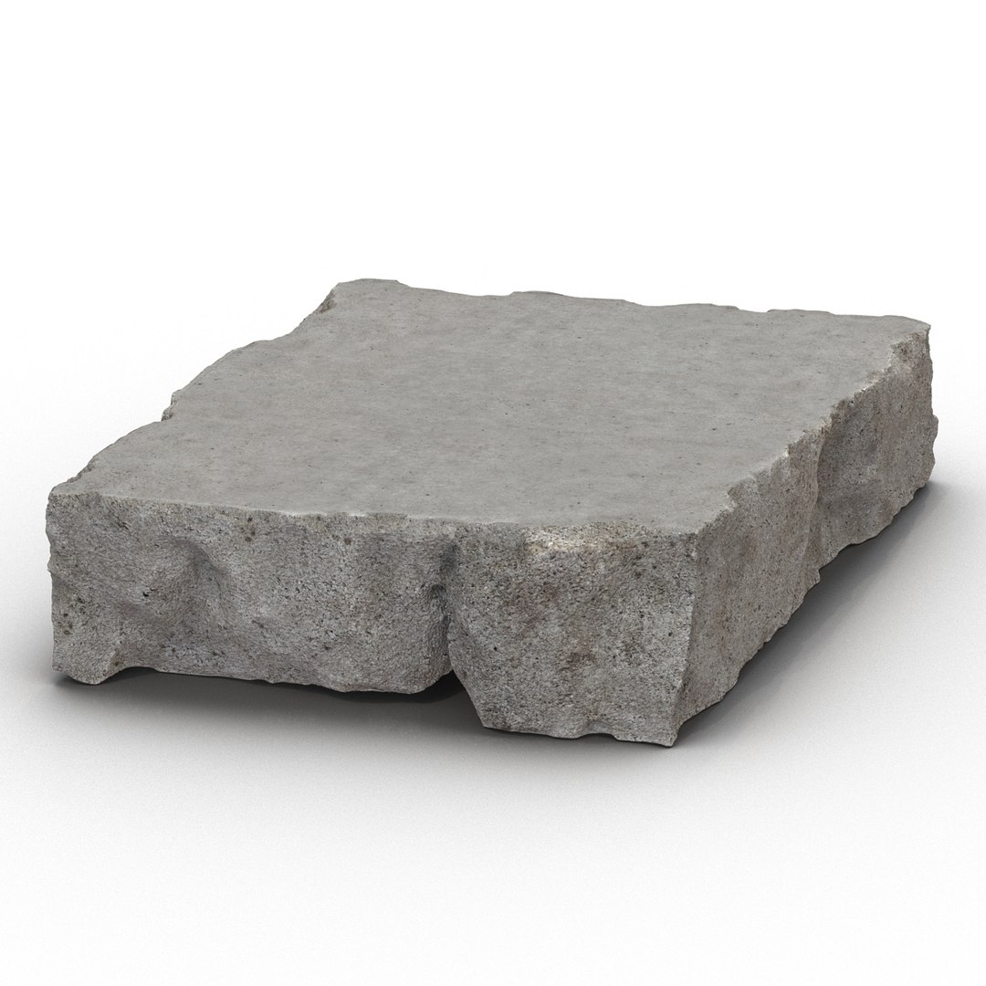 Concrete Chunk 3d Model