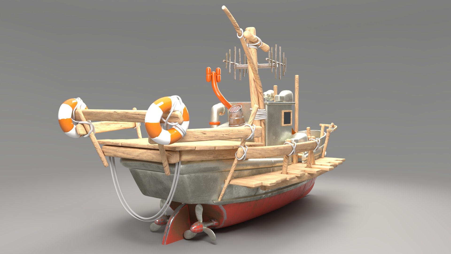 3D Model Boat With Substance Painter Texturing - TurboSquid 2000444