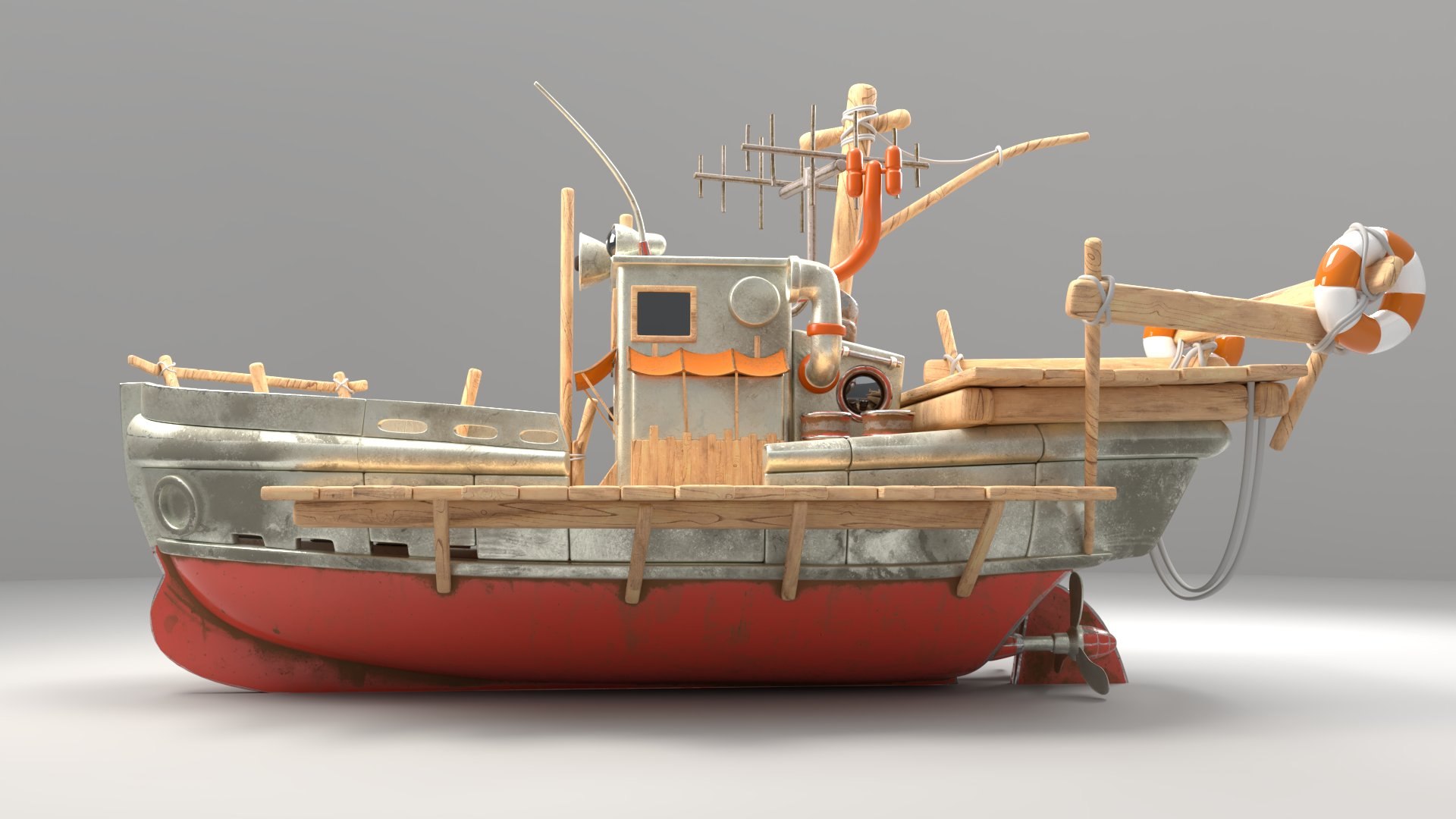 3D Model Boat With Substance Painter Texturing - TurboSquid 2000444