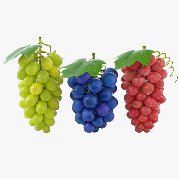 3d c4d realistic grapes fruit real
