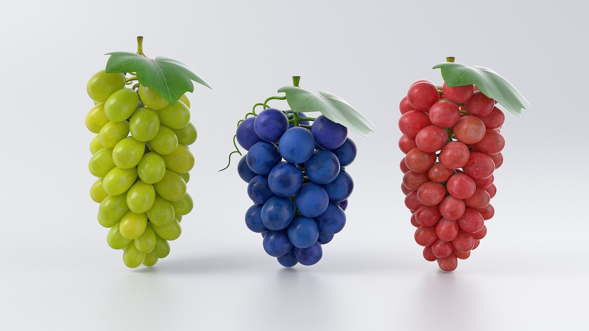Cartoon Grapes Collection 3D Model - TurboSquid 2088863
