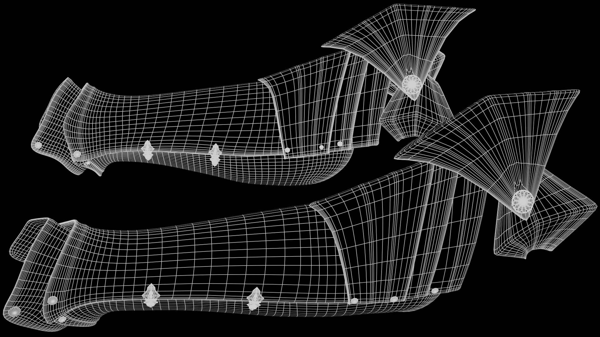 3D Female Knigt Knee Ankle Armor MidPoly - TurboSquid 2034170