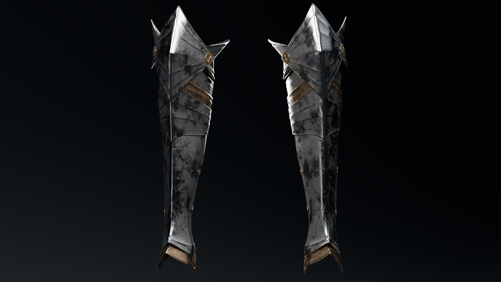 3D Female Knigt Knee Ankle Armor MidPoly - TurboSquid 2034170
