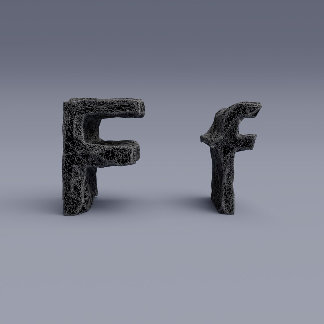 Letter F 3D Model - TurboSquid 1341416