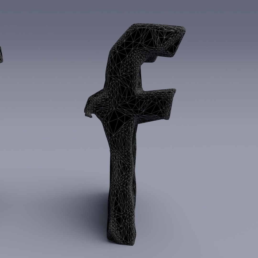 Letter F 3D Model - TurboSquid 1341416
