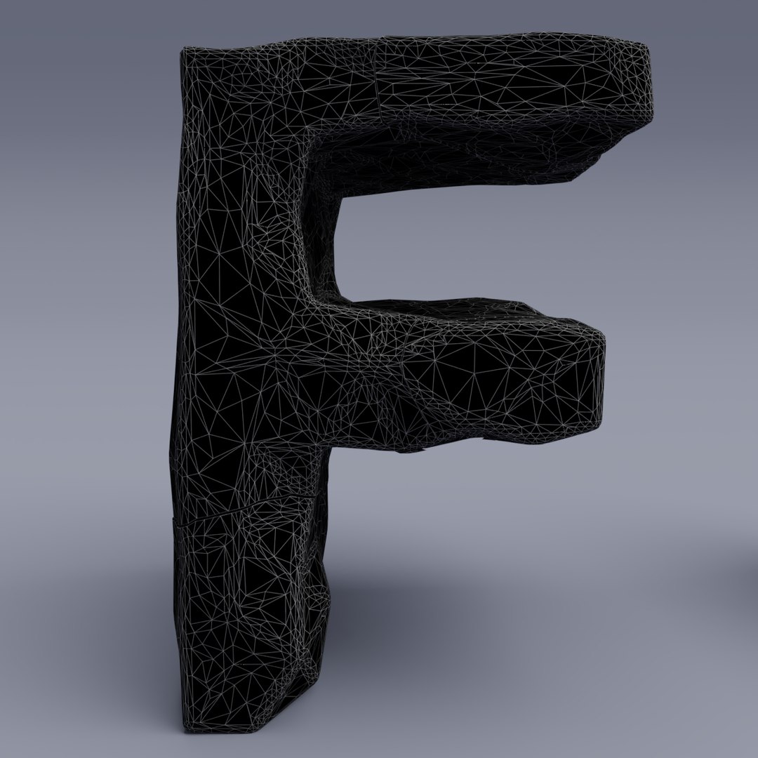Letter F 3D Model - TurboSquid 1341416