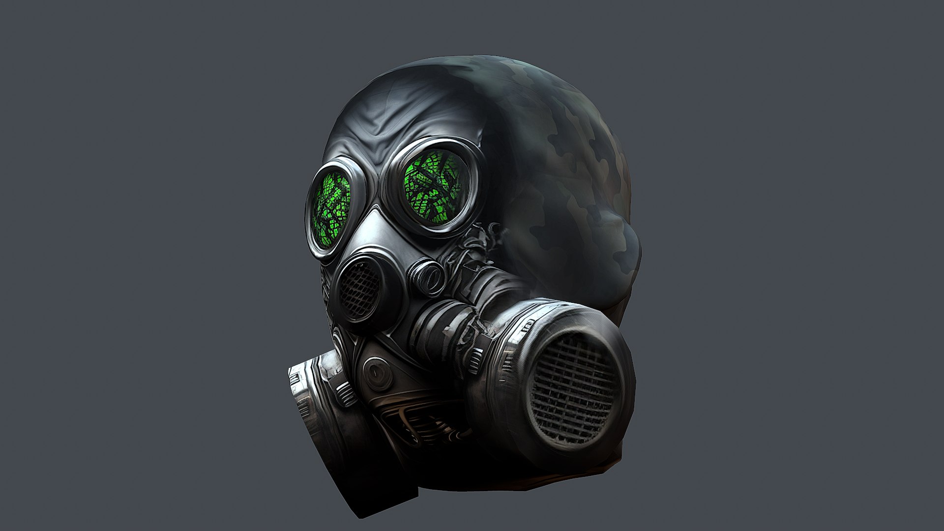 Gas mask protection futuristic isolated equipment 3D model 3D ...