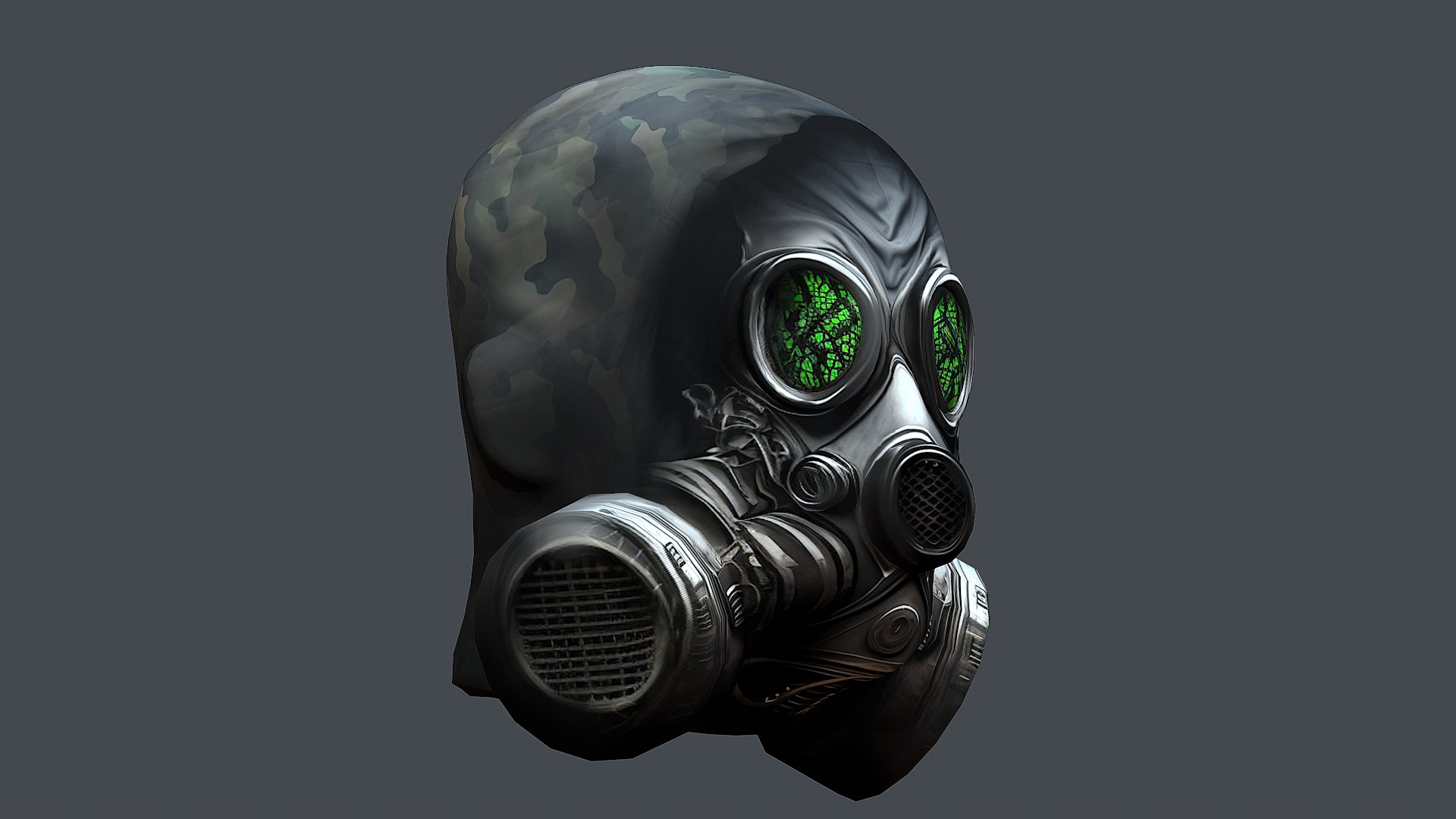 Gas mask protection futuristic isolated equipment 3D model 3D ...