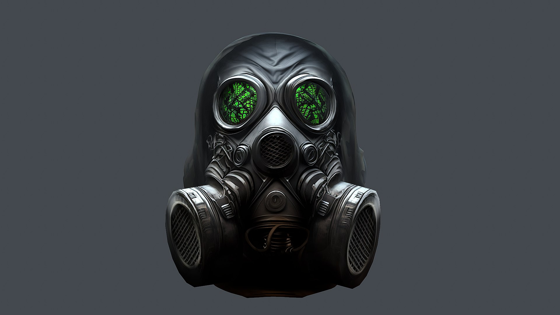 Gas mask protection futuristic isolated equipment 3D model 3D ...