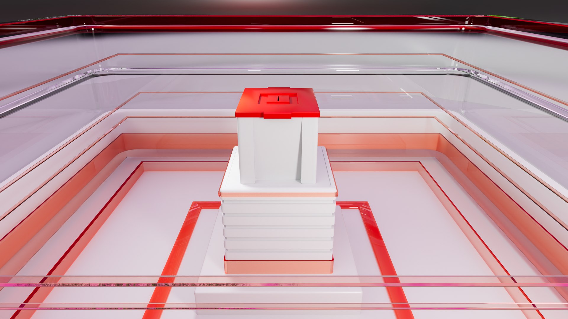 Ballot Box With Scene 3D Model - TurboSquid 2072611