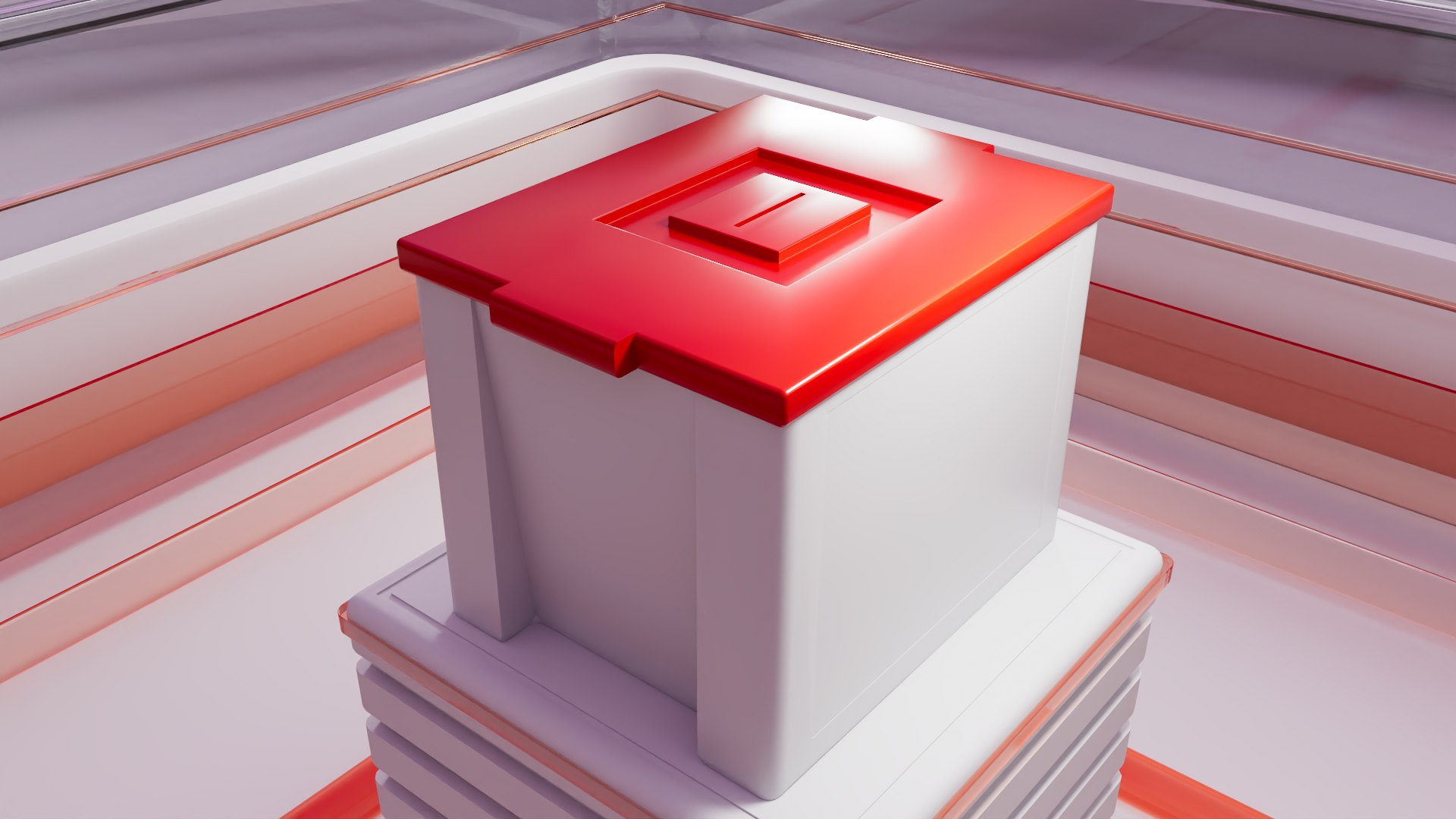 Ballot Box With Scene 3D Model - TurboSquid 2072611