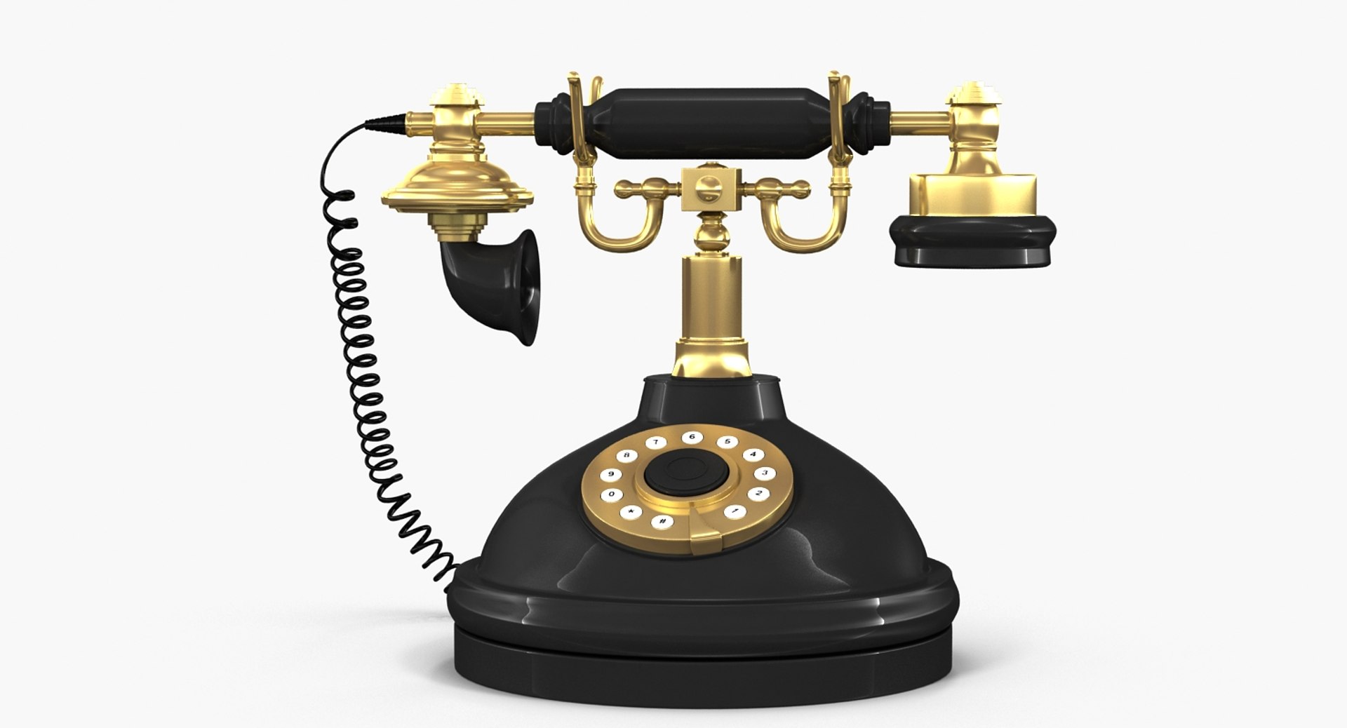 3D Vintage Phone - TurboSquid 1163280