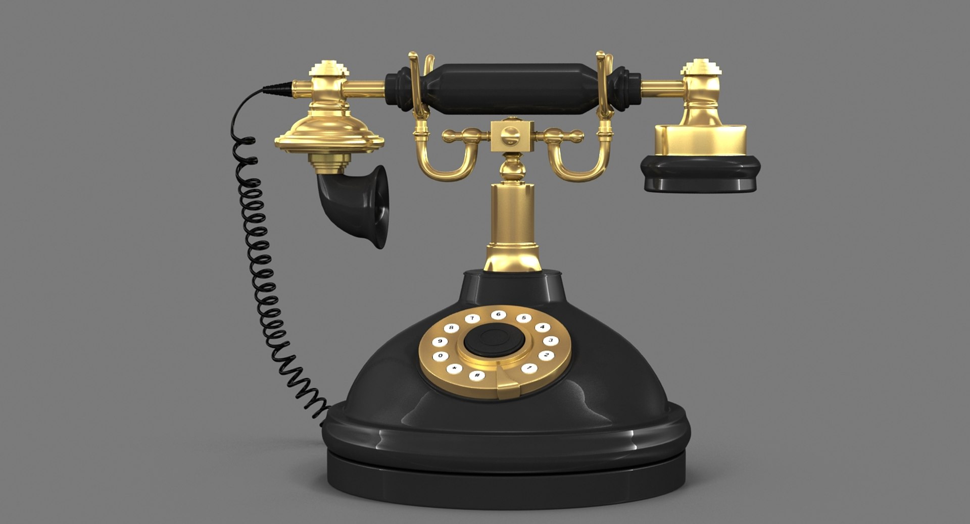 3D Vintage Phone - TurboSquid 1163280