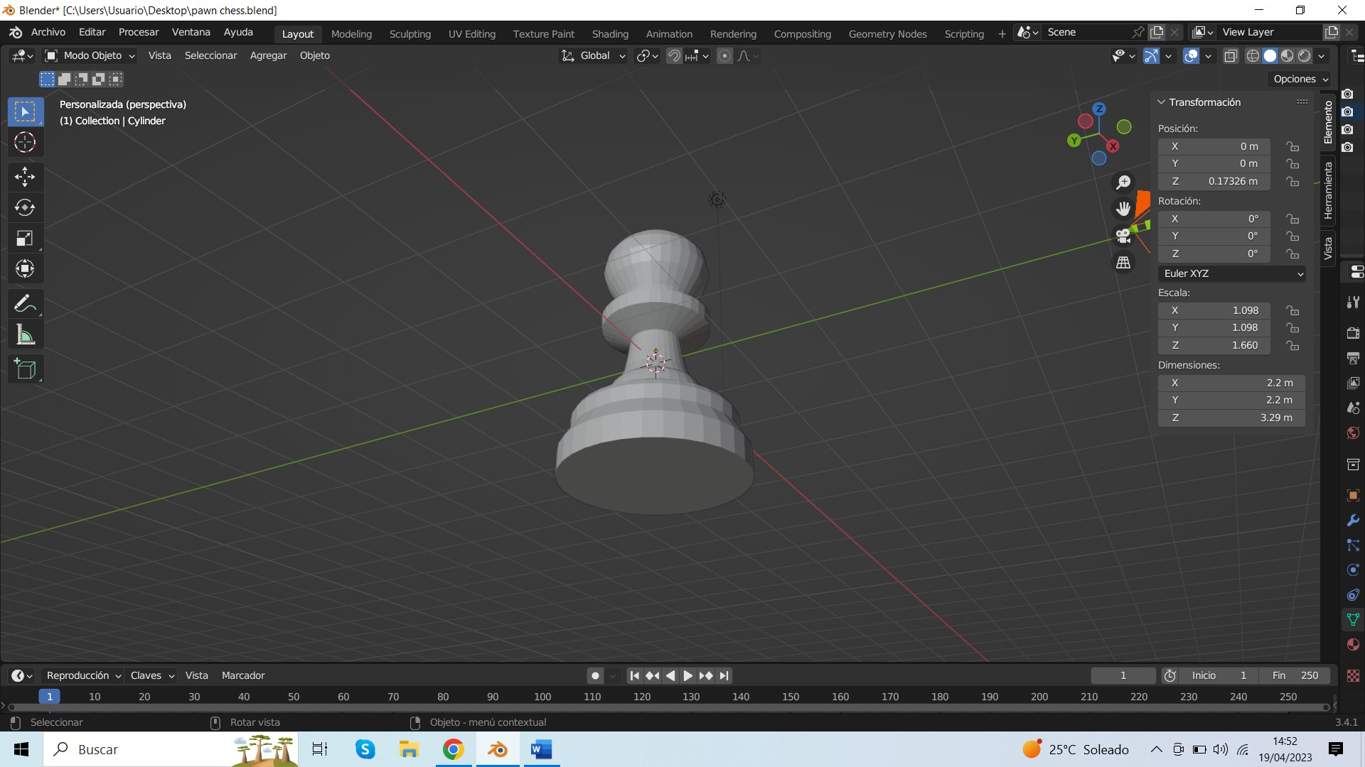 3D pawn chess model - TurboSquid 2059320