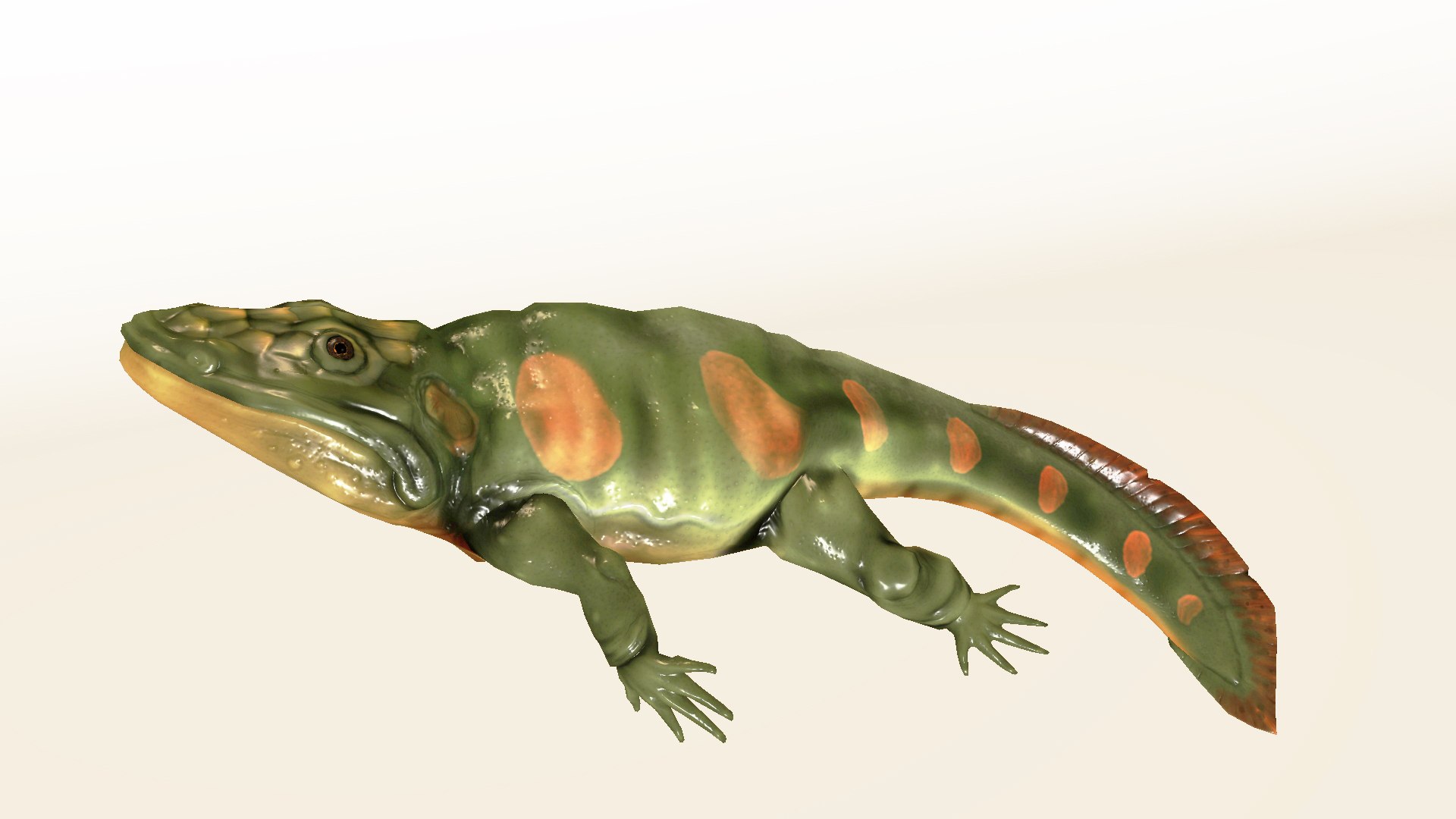 3d Ichthyostega Devon Model
