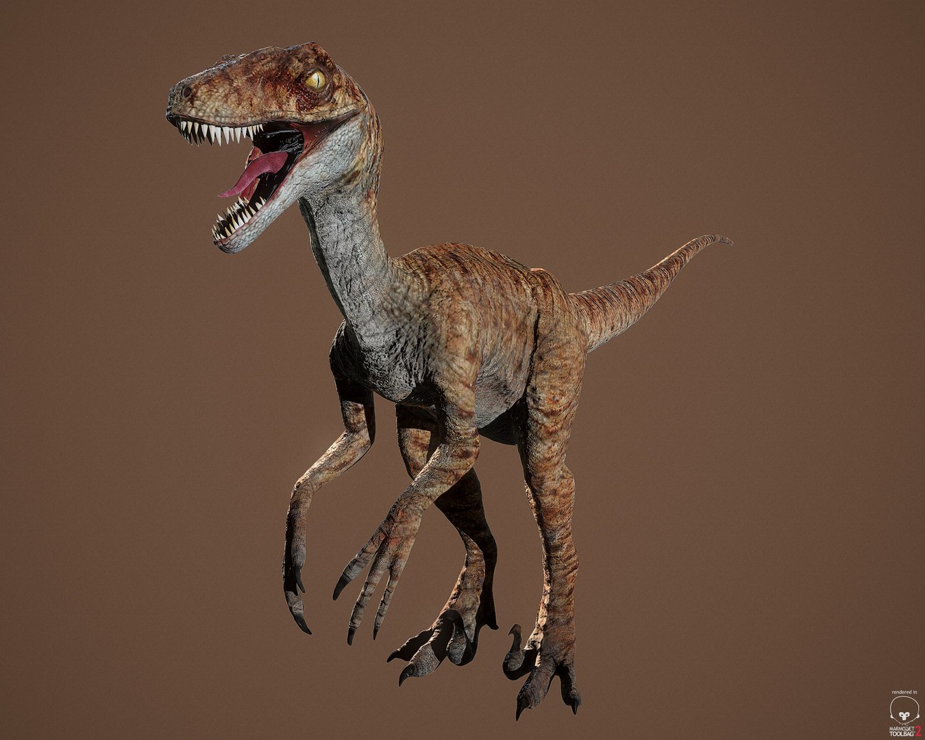 3d Model Of Raptor Dinosaur Zbrush Version