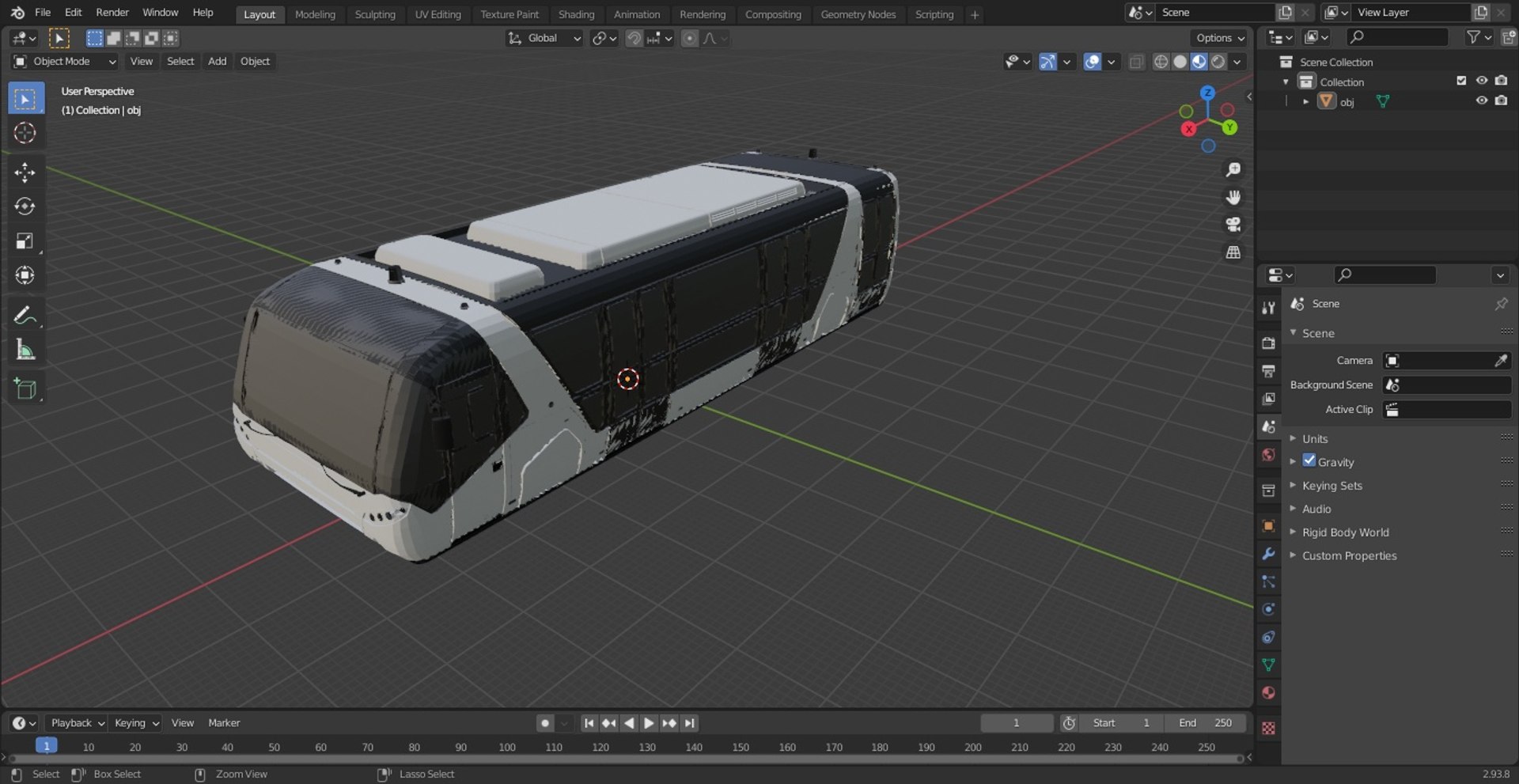 Airside Passenger Bus Simple Interior 3D model - TurboSquid 1876126