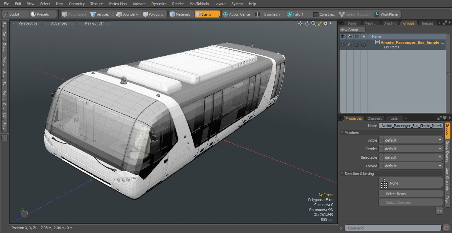 Airside Passenger Bus Simple Interior 3D model - TurboSquid 1876126