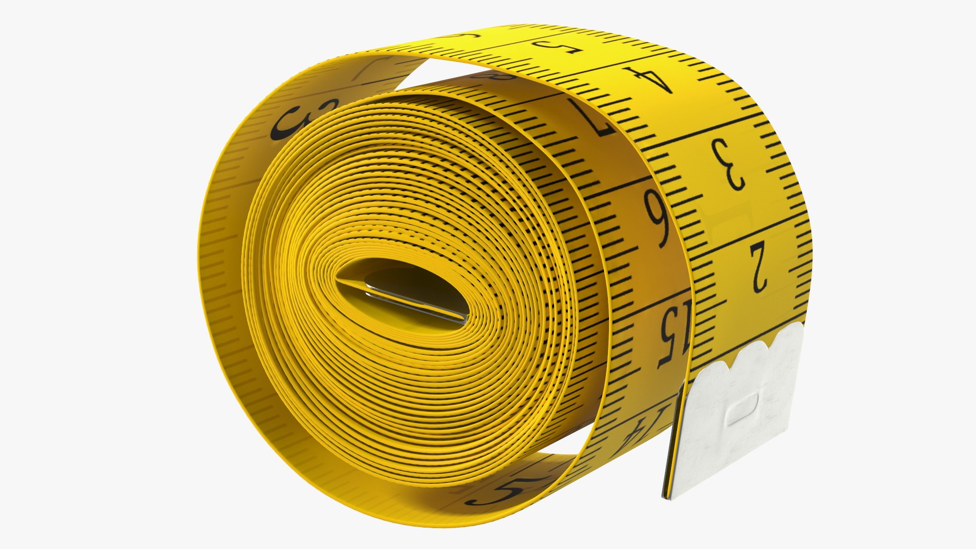 Roll of Yellow Tailoring Meter 3D - TurboSquid 2146493