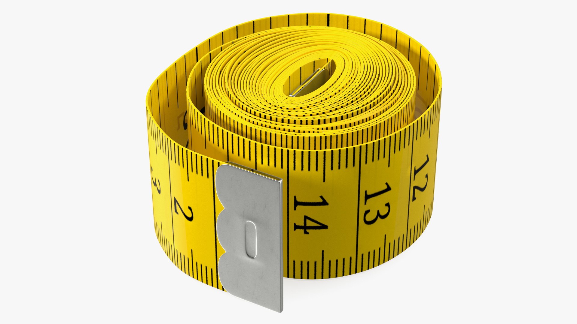 Roll of Yellow Tailoring Meter 3D - TurboSquid 2146493