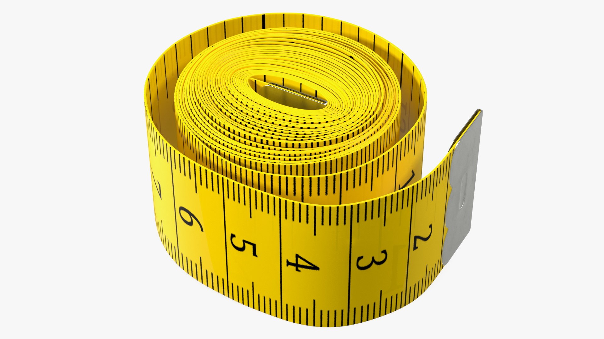 Roll of Yellow Tailoring Meter 3D - TurboSquid 2146493