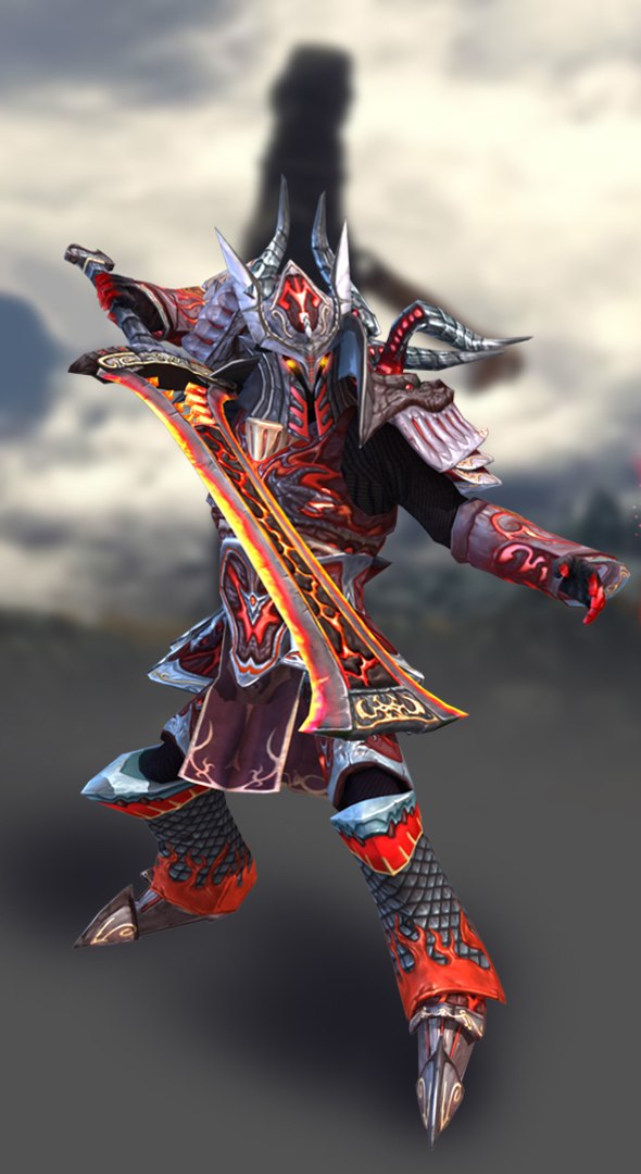 fantasy dragon knight 3d max