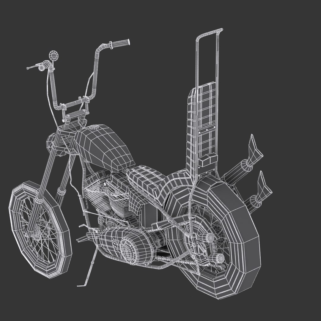 Easy Rider Motorcycle 3d Model