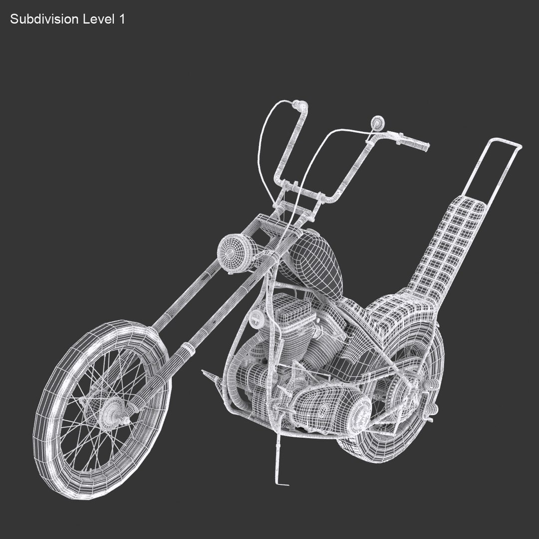 Easy Rider Motorcycle 3d Model